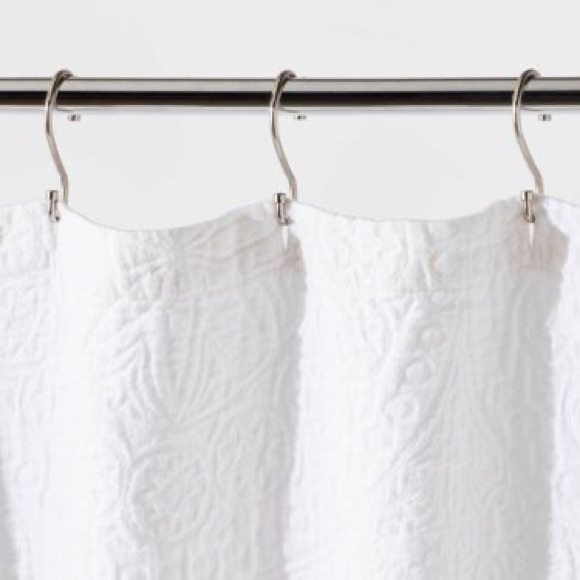 Threshold | Bath | Threshold Matelasse Medallion Shower Curtain White ...